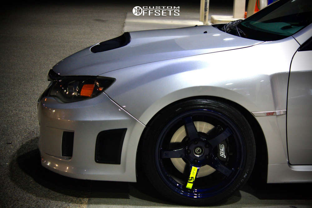 2011 Subaru WRX STI with 18x9.5 38 Rays Engineering 57cr and 255/35R18 ...