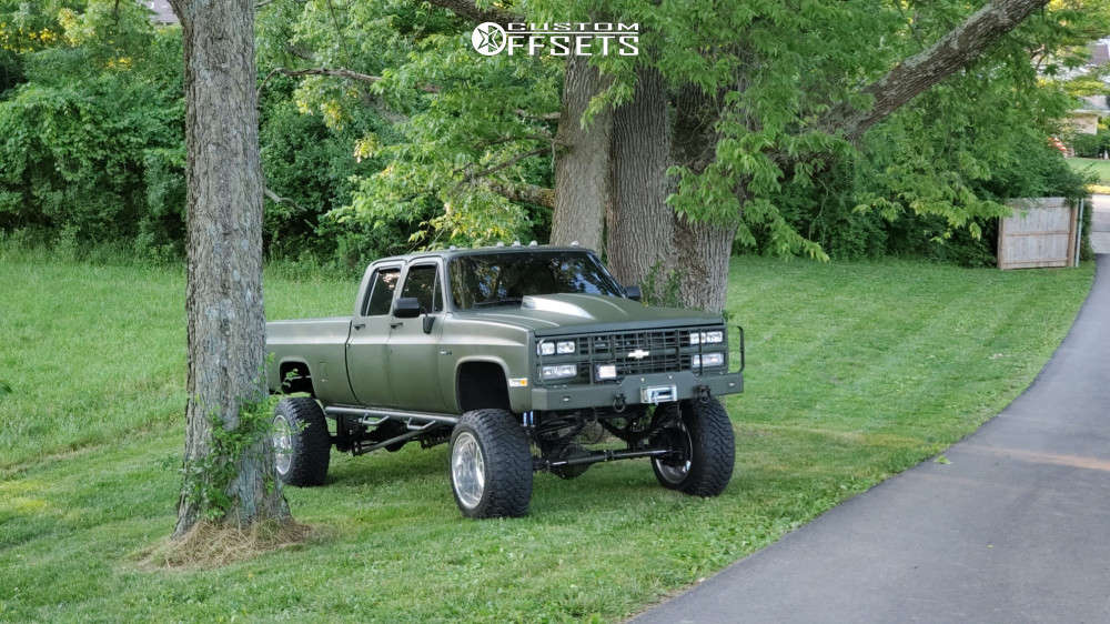 1988 Chevrolet K3500 with 22x14 -76 American Force Fallout Fp and 37/13 ...