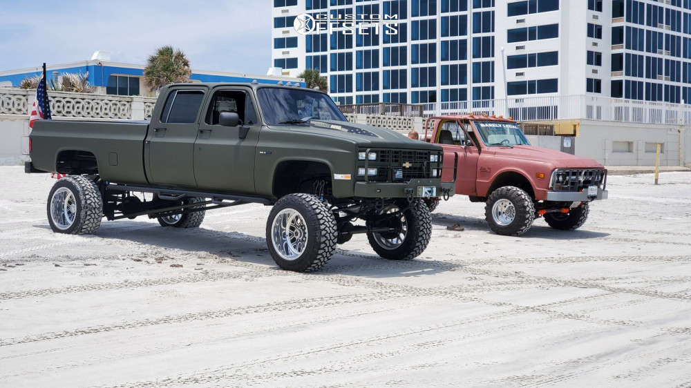 1988 Chevrolet K3500 with 22x14 -76 American Force Fallout Fp and 37/13 ...