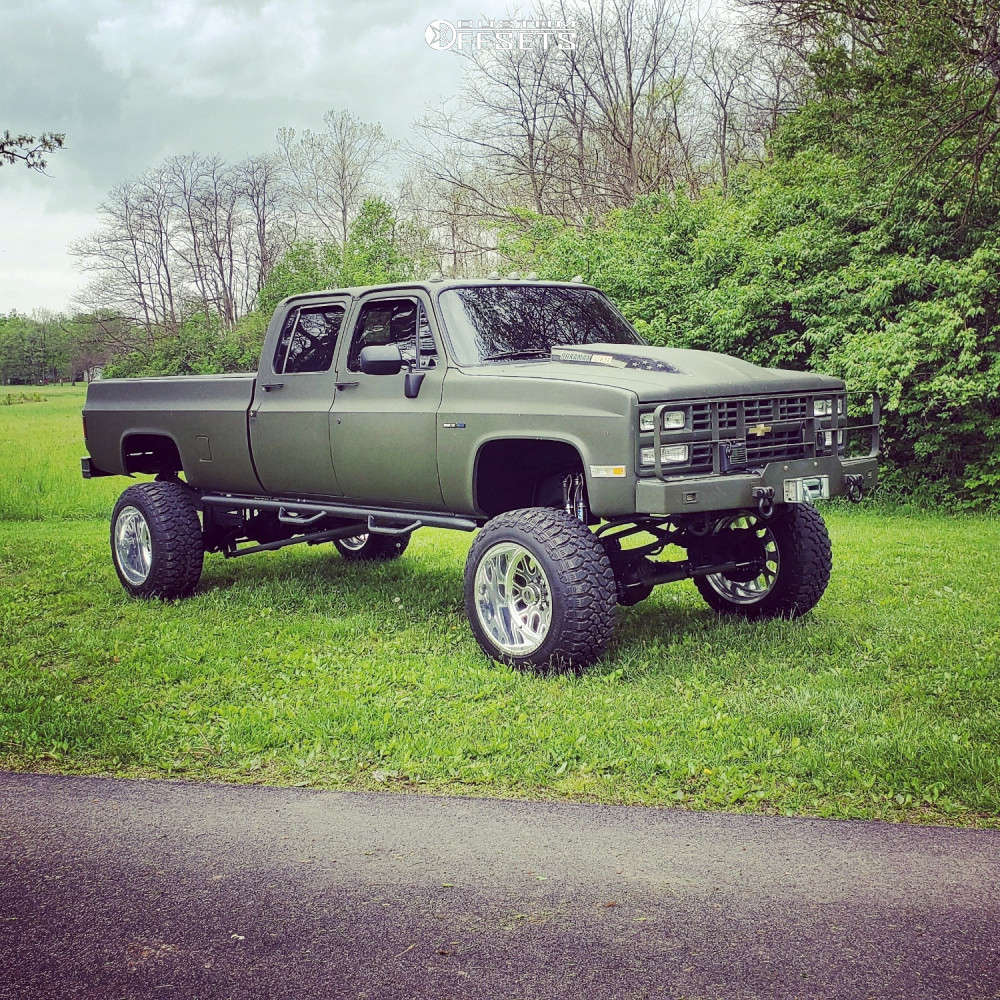 1988 Chevrolet K3500 with 22x14 -76 American Force Fallout Fp and 37/13 ...