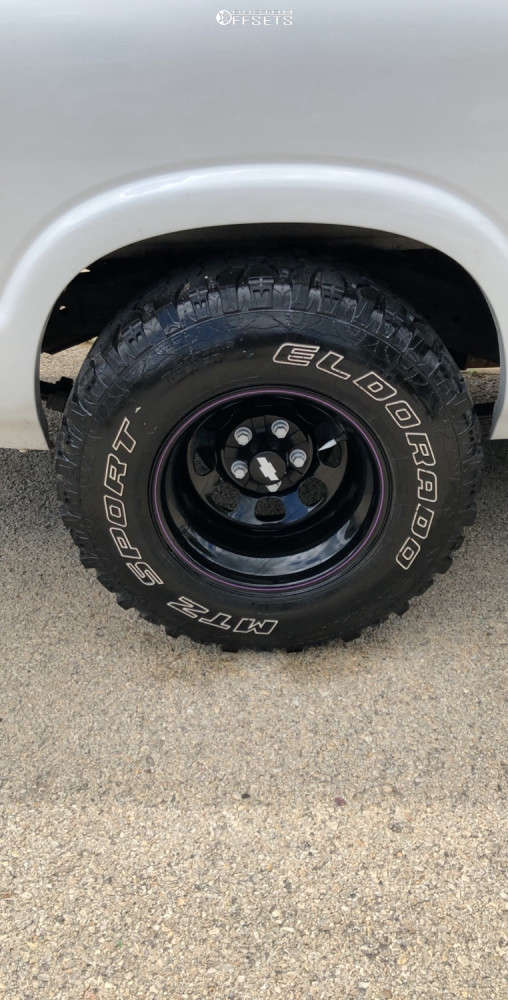 2001 Chevrolet S10 with 15x10 -63.5 Bart Wheels Super Trucker and 31/10 ...