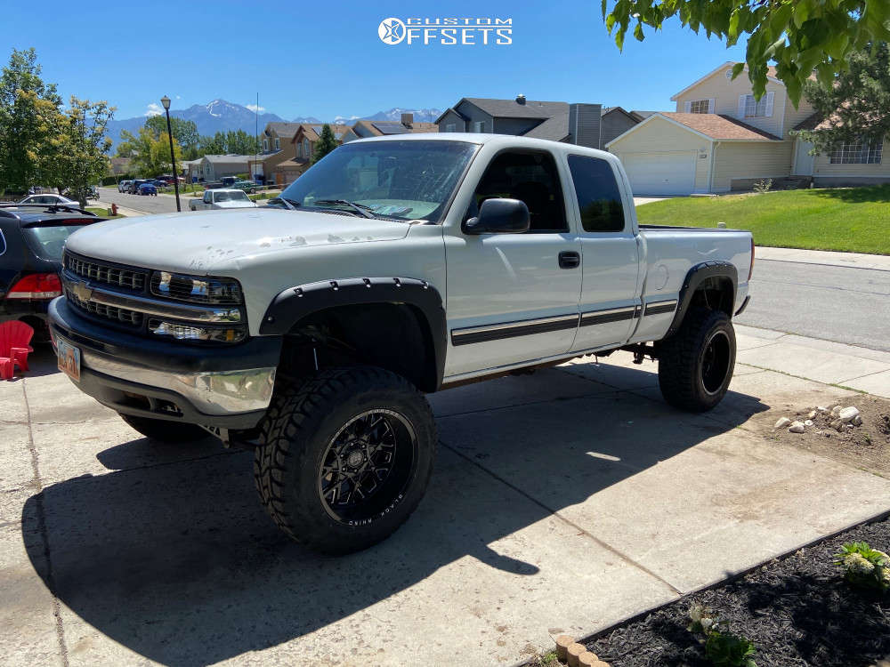 2002 Chevrolet Silverado 1500 with 20x11.5 -44 Black Rhino Grimlock and ...