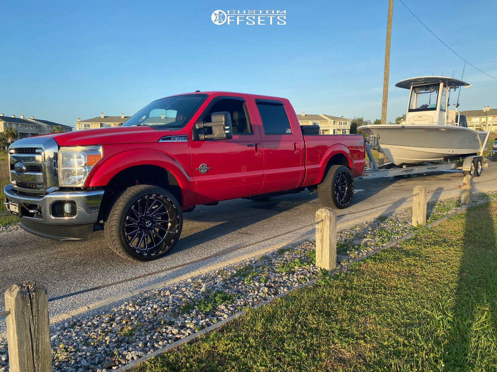 2012 Ford F-250 Super Duty with 24x12 -44 TIS 547BM and 305/35R24 ...