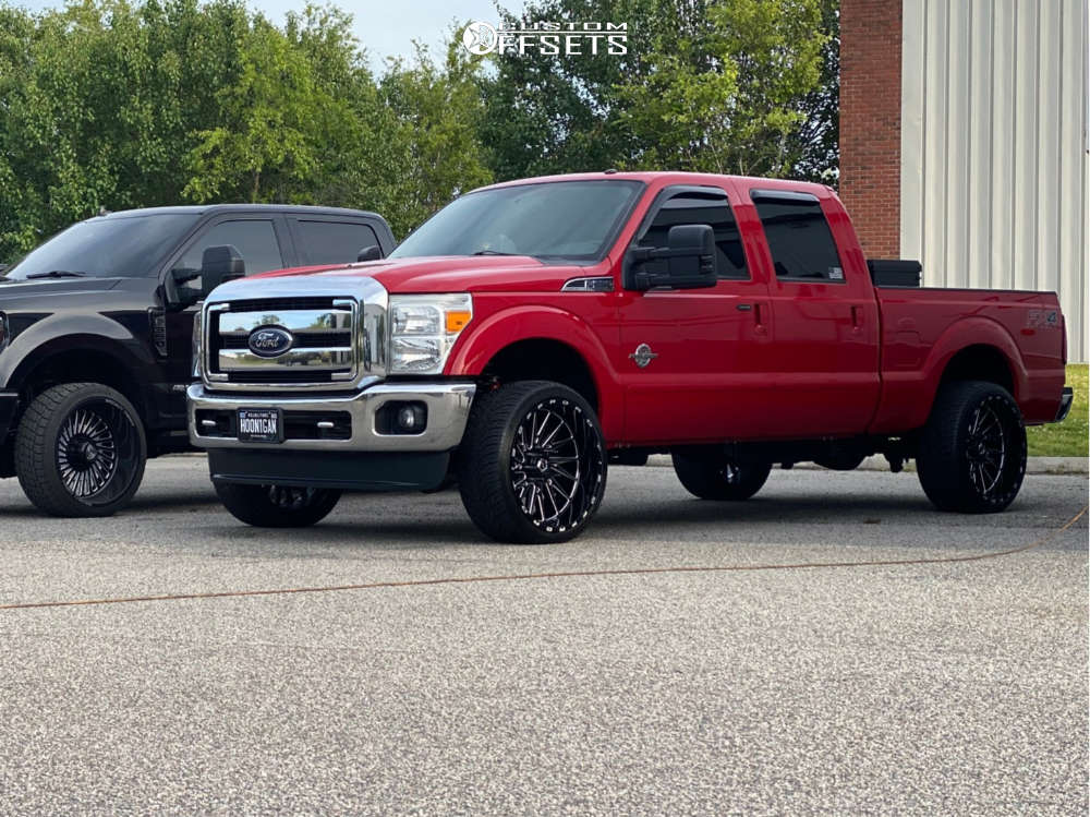 2012 Ford F-250 Super Duty with 24x12 -44 TIS 547BM and 305/35R24 ...