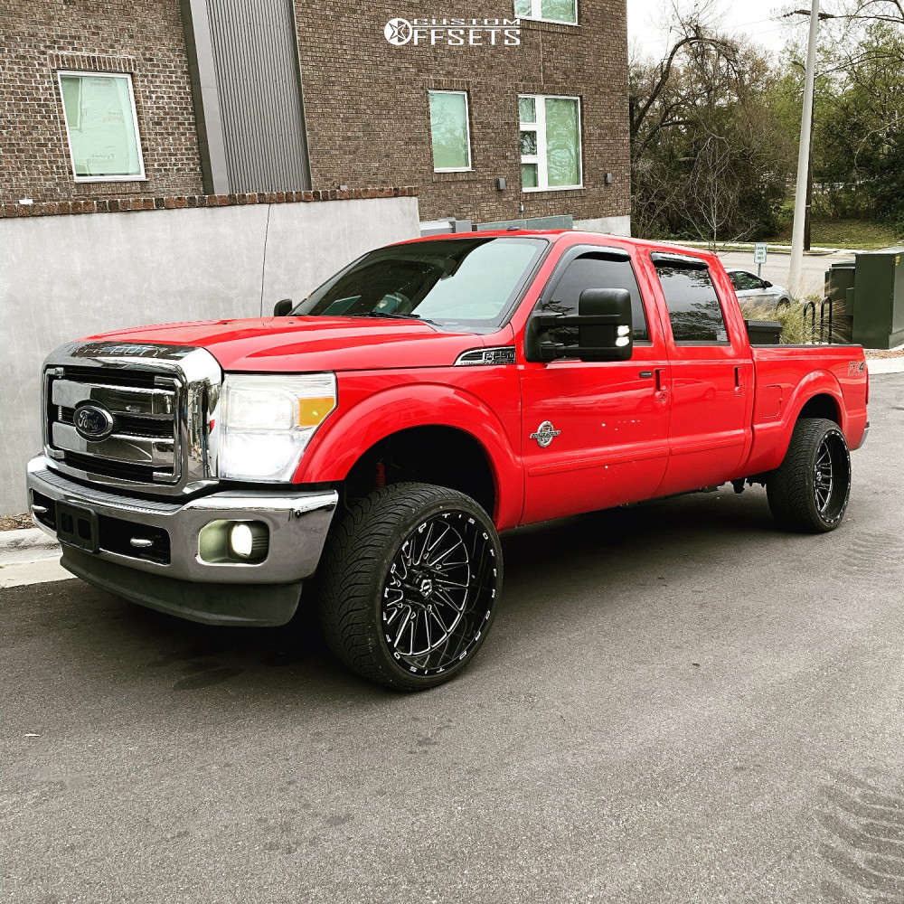 2012 Ford F-250 Super Duty with 24x12 -44 TIS 547BM and 305/35R24 ...