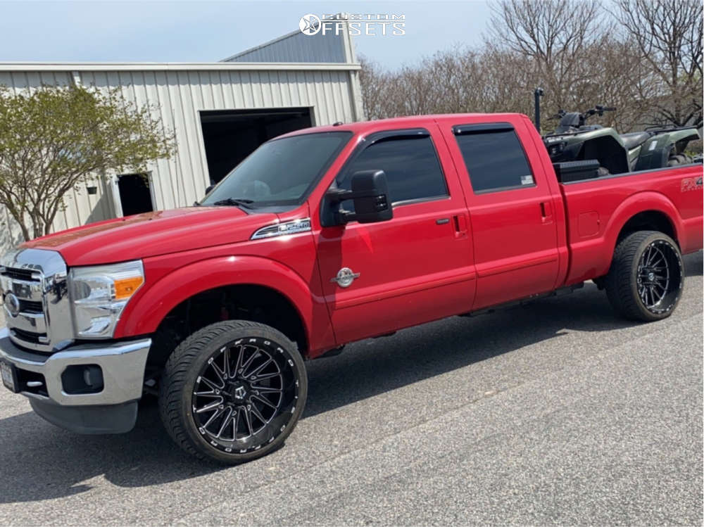 2012 Ford F-250 Super Duty with 24x12 -44 TIS 547BM and 305/35R24 ...