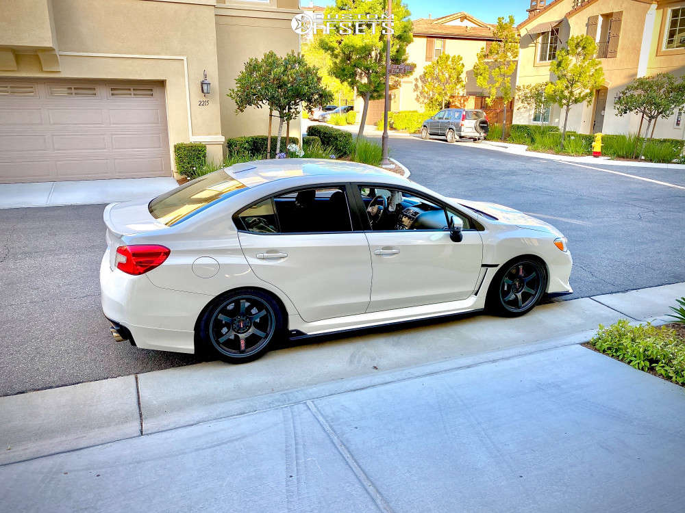 2016 Subaru WRX with 18x9.5 38 Gram Lights 57DR and 265/35R18 Firestone ...