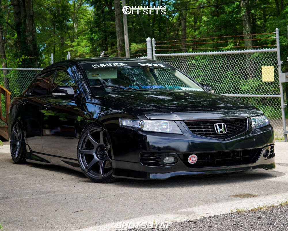2006 Acura TSX with 18x9 25 Cosmis Racing Mr7 and 205/35R18 Nankang NS ...