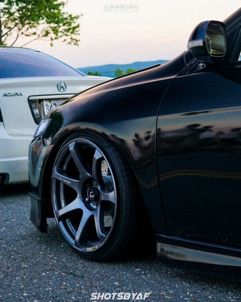 2006 Acura TSX with 18x9 25 Cosmis Racing Mr7 and 205/35R18 Nankang NS-20 and Coilovers | Custom ...