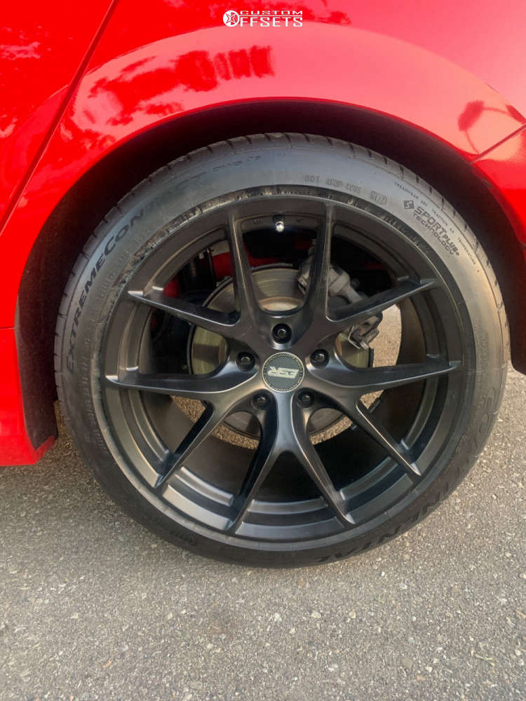 2018 Honda Civic with 18x9.5 35 ESR Rf2 and 245/40R18 Continental ...