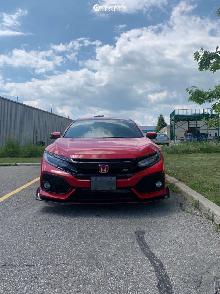 2018 Honda Civic with 18x9.5 35 ESR Rf2 and 245/40R18 Continental ...