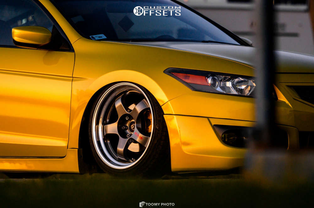 2008 Honda Accord with 19x9.5 25 Work Meister S12p and 225/40R19 ...