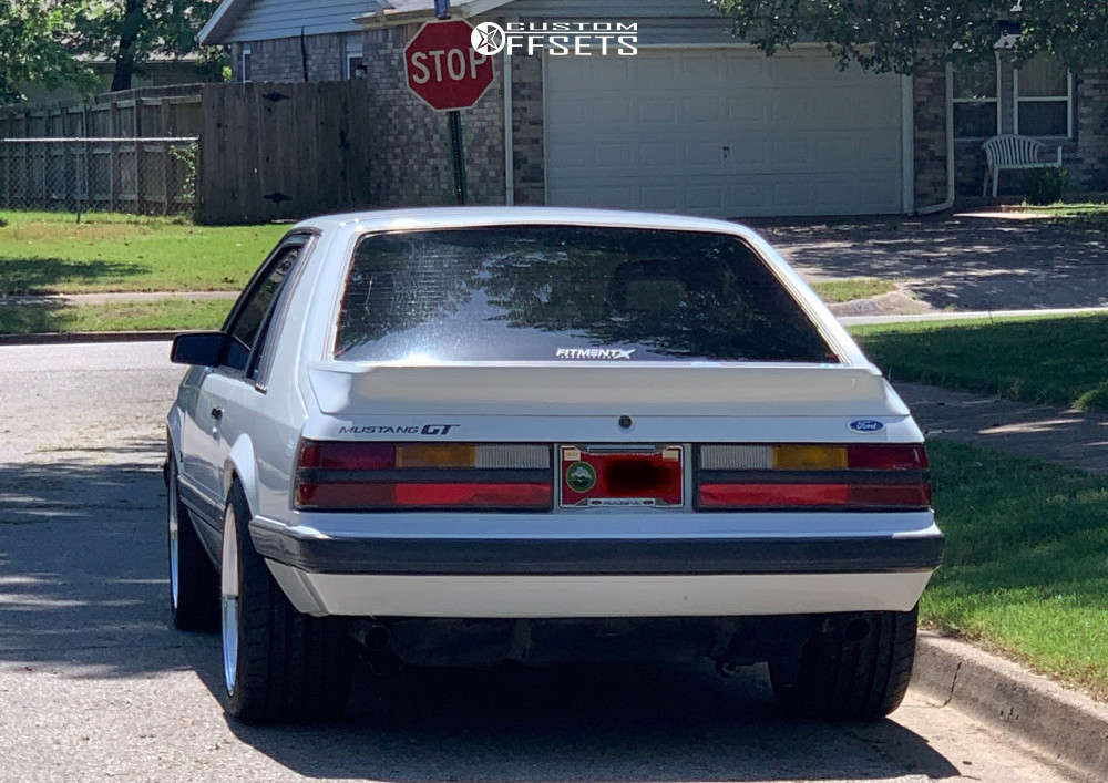 1985 Ford Mustang with 18x8.5 35 Aodhan Ds08 and 255/35R18 Federal ...