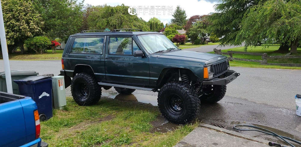 1994 Jeep Cherokee with 15x8 -29 Vision Soft 8 and 35/12.5R15 Mickey ...