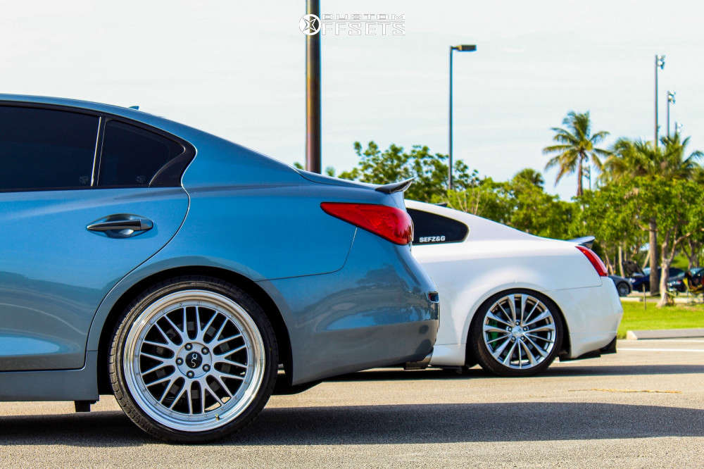 2016 Infiniti Q50 with 20x10 25 Jnc JNC005 and 245/35R20 Forceum Octa ...
