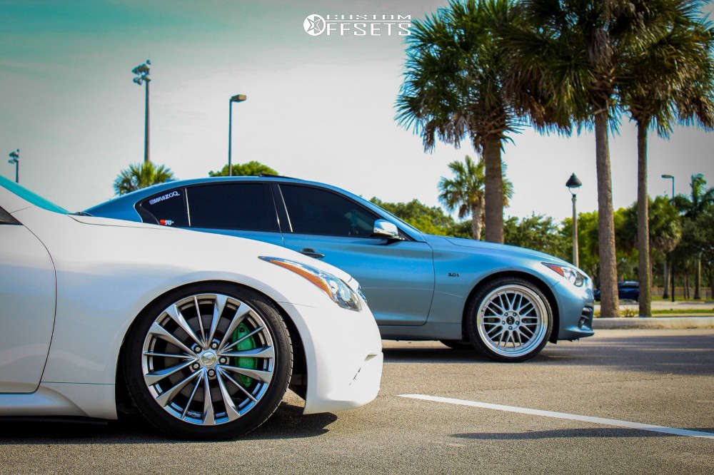 2016 Infiniti Q50 with 20x10 25 Jnc JNC005 and 245/35R20 Forceum Octa ...