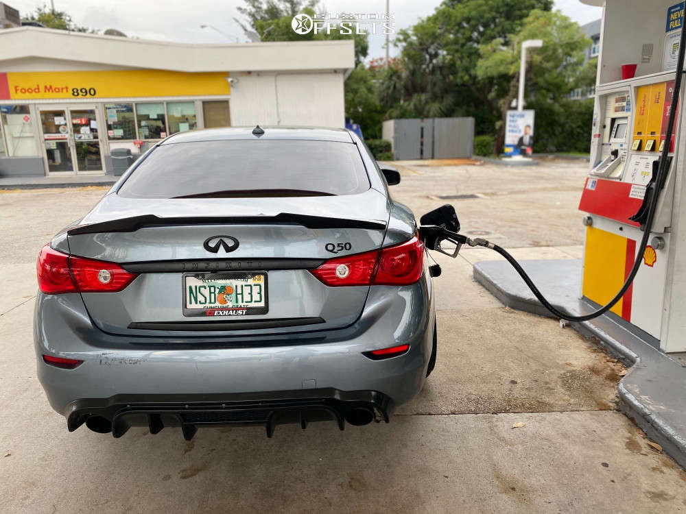 2016 Infiniti Q50 with 20x10 25 Jnc JNC005 and 245/35R20 Forceum Octa ...