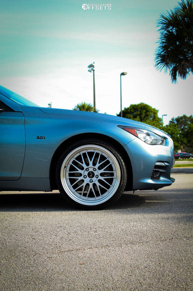 2016 Infiniti Q50 with 20x10 25 Jnc JNC005 and 245/35R20 Forceum Octa ...