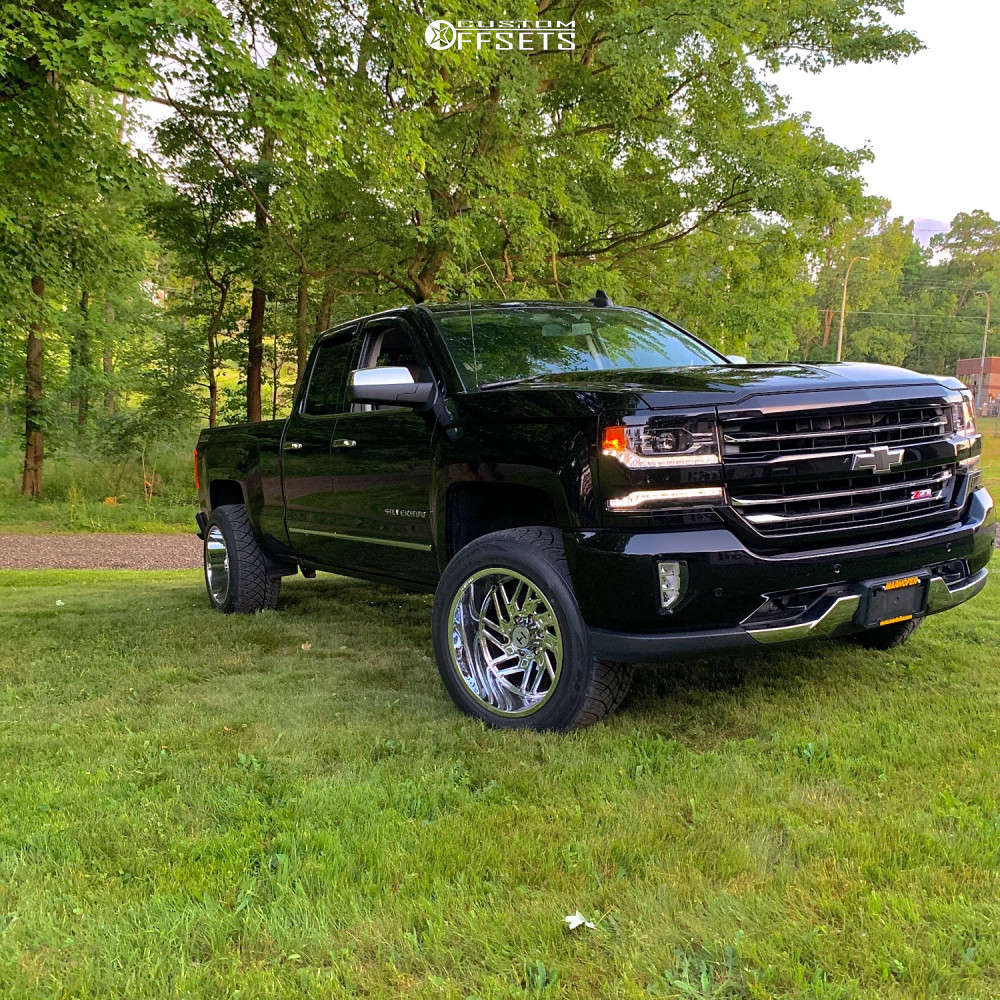 2017 Chevrolet Silverado 1500 with 20x12 -55 Hostile Jigsaw and 295/45R20 Nitto Nt420v and ...
