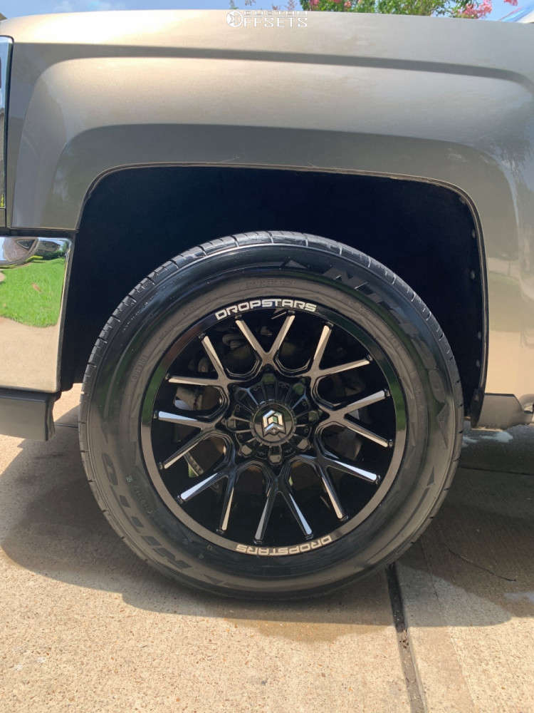2017 Chevrolet Silverado 1500 with 20x10 -25 Dropstars 654bm and 305 ...