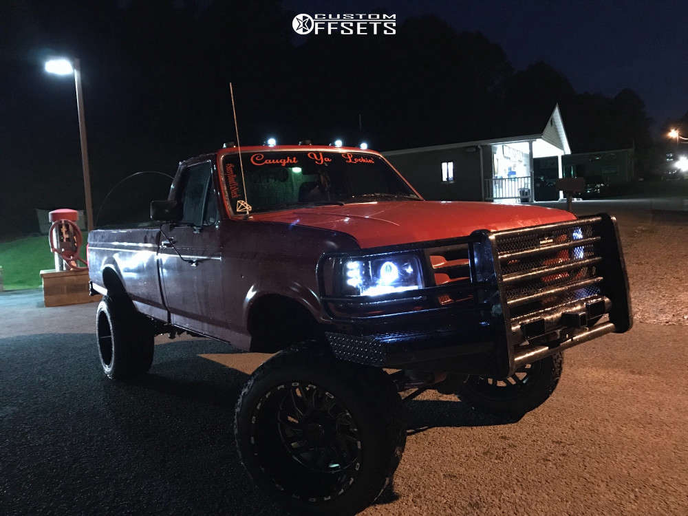 1995 Ford F-250 with 22x14 -76 TIS 544BM and 35/13.5R22 Venom Power ...