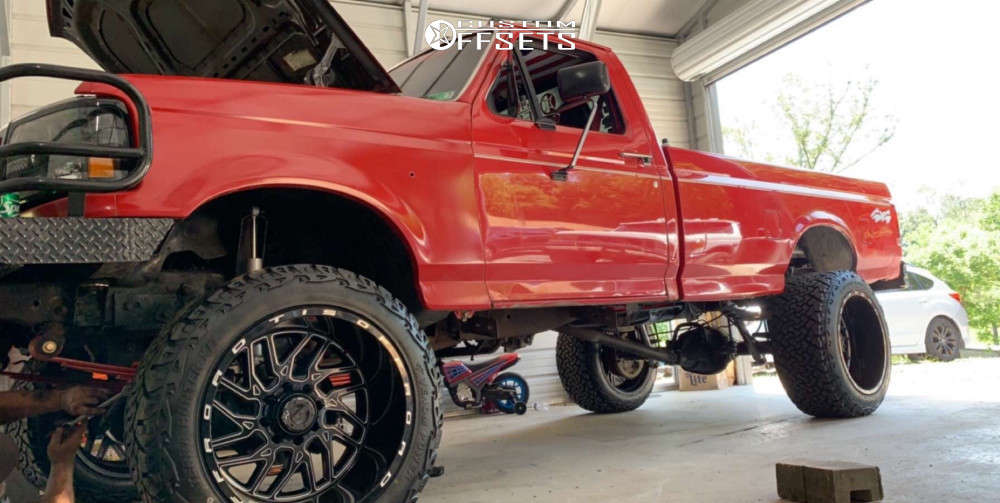 1995 Ford F-250 with 22x14 -76 TIS 544BM and 35/13.5R22 Venom Power ...