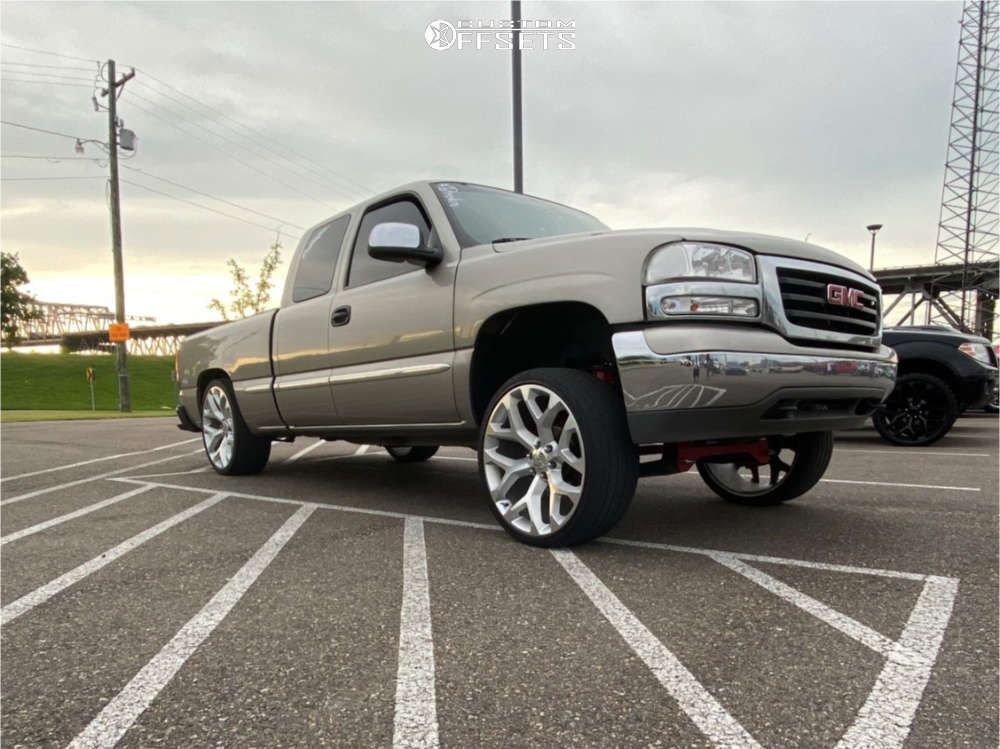 2002 GMC Sierra 1500 with 24x10 0 OE Performance 176 and 295/35R24 ...