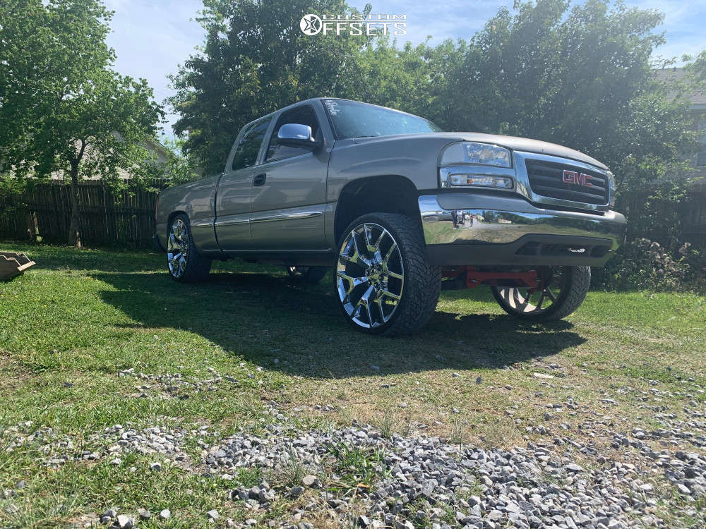 2002 GMC Sierra 1500 with 24x10 0 OE Performance 176 and 295/35R24 ...