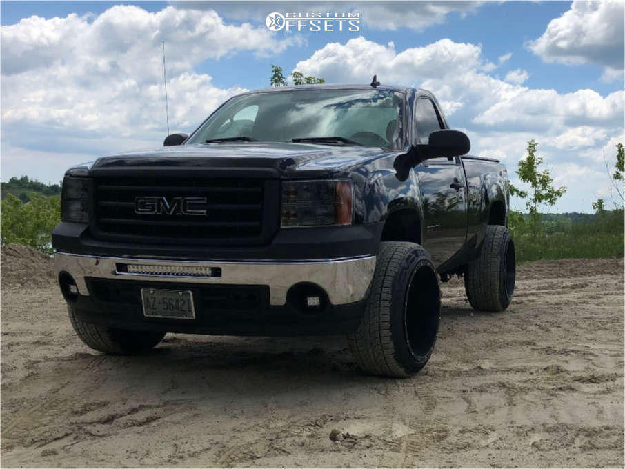 2010 GMC Sierra 1500 with 22x14 -76 American Truxx Spider and 33/12 ...