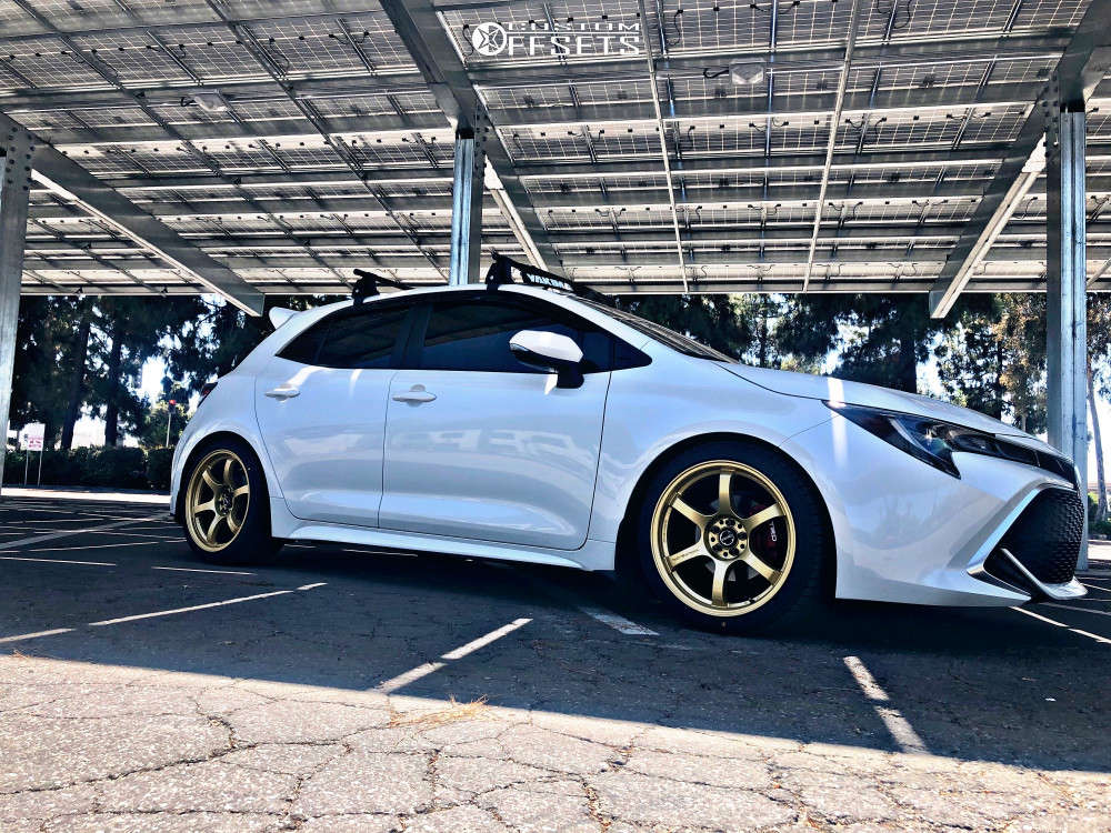 2019 Toyota Corolla with 18x9.5 38 Rays Engineering 57DR and 255/35R18 ...