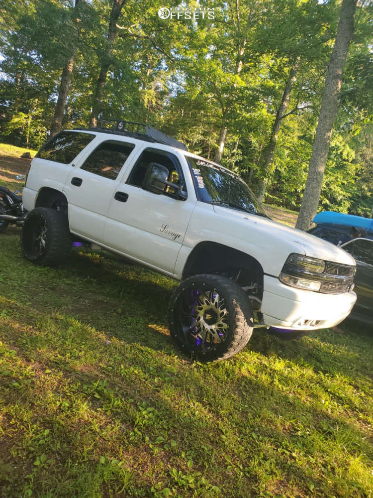 2000 Chevrolet Tahoe with 24x14 -76 American Truxx Dna and 33/14.5R24 ...