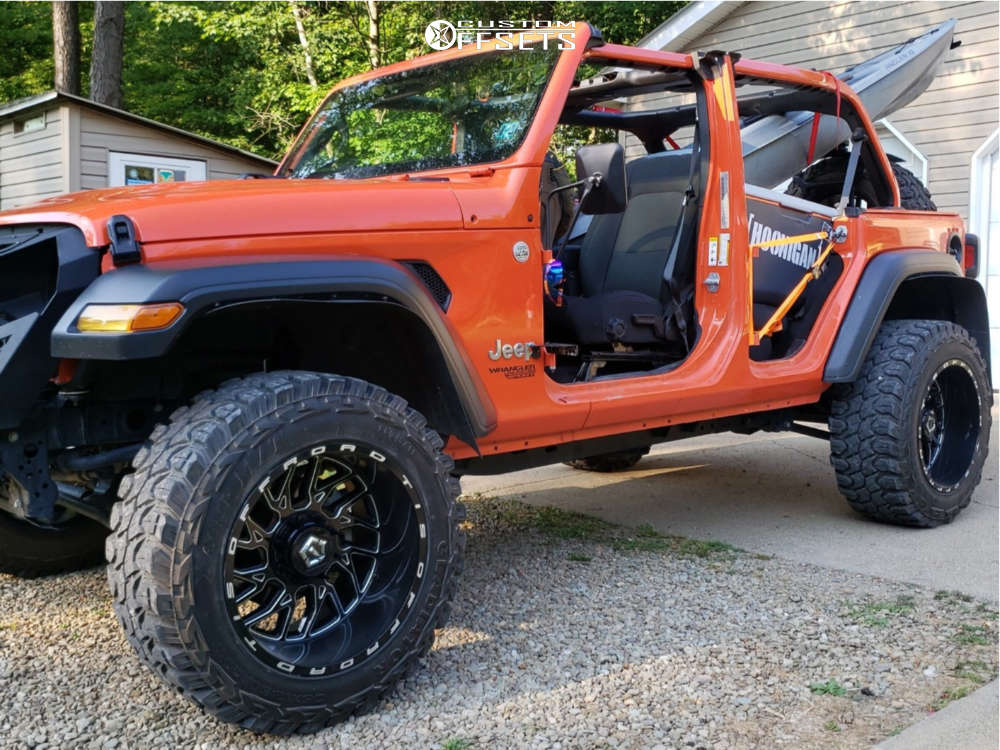2019 Jeep Wrangler with 20x12 -44 TIS 544BM and 35/12.5R20 Gladiator ...