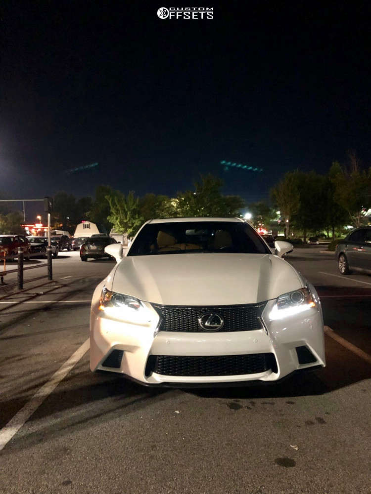 2013 Lexus GS350 with 20x9.5 38 Axe Ex18 and 245/20R20 Hankook Ventus ...