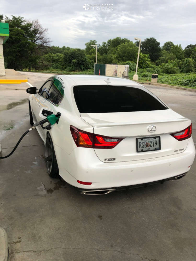 2013 Lexus GS350 with 20x9.5 38 Axe Ex18 and 245/20R20 Hankook Ventus ...