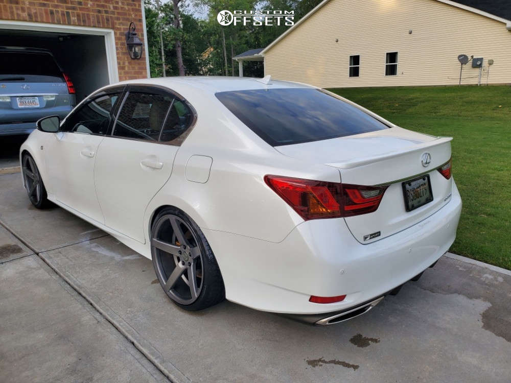 2013 Lexus GS350 with 20x9.5 38 Axe Ex18 and 245/20R20 Hankook Ventus ...
