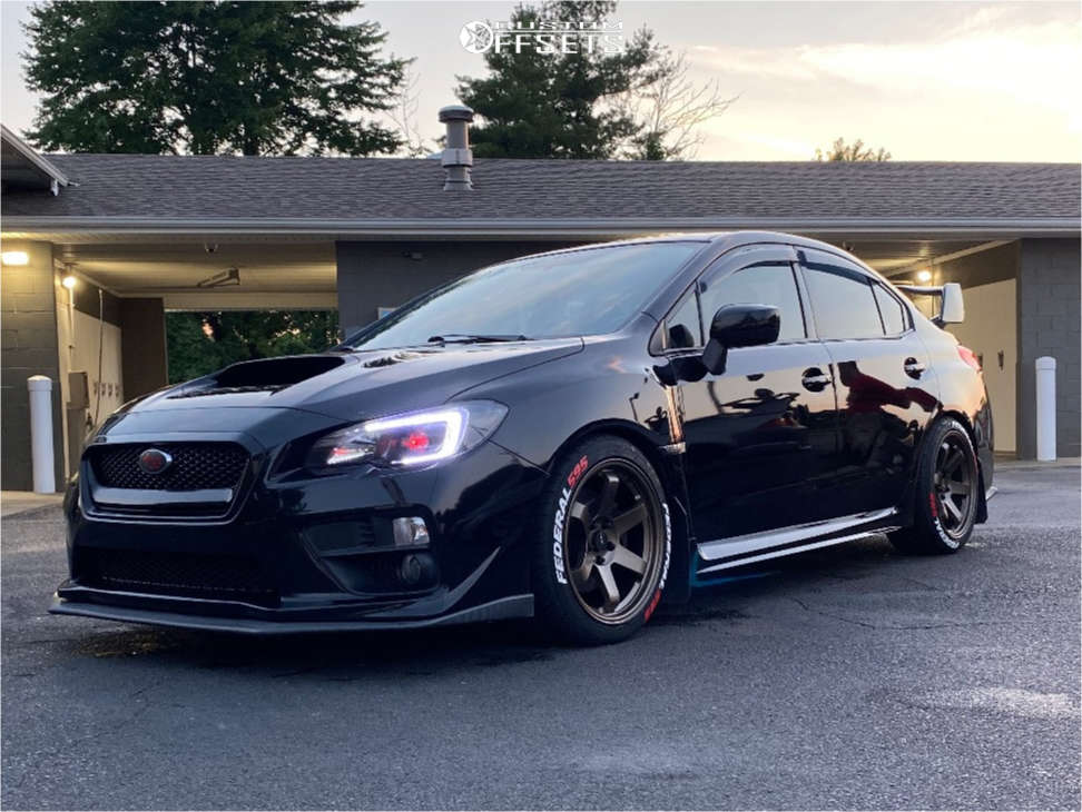 2016 Subaru WRX with 18x9.5 38 AVID1 AV6 and 245/40R18 Federal SS595 ...