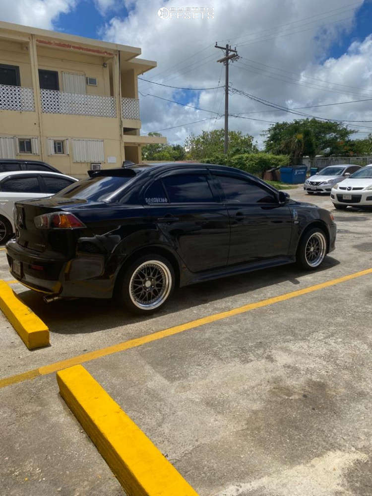 2017 Mitsubishi Lancer with 17x8.5 30 ESR Sr01 and 215/40R17 Austone ...