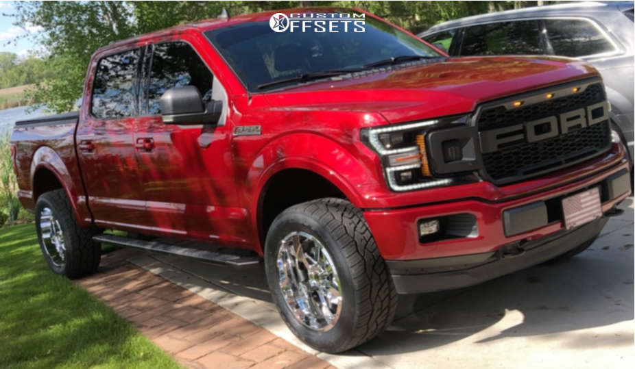 2019 Ford F-150 with 20x10 -18 Hostile Knuckle and 305/55R20 Nitto ...