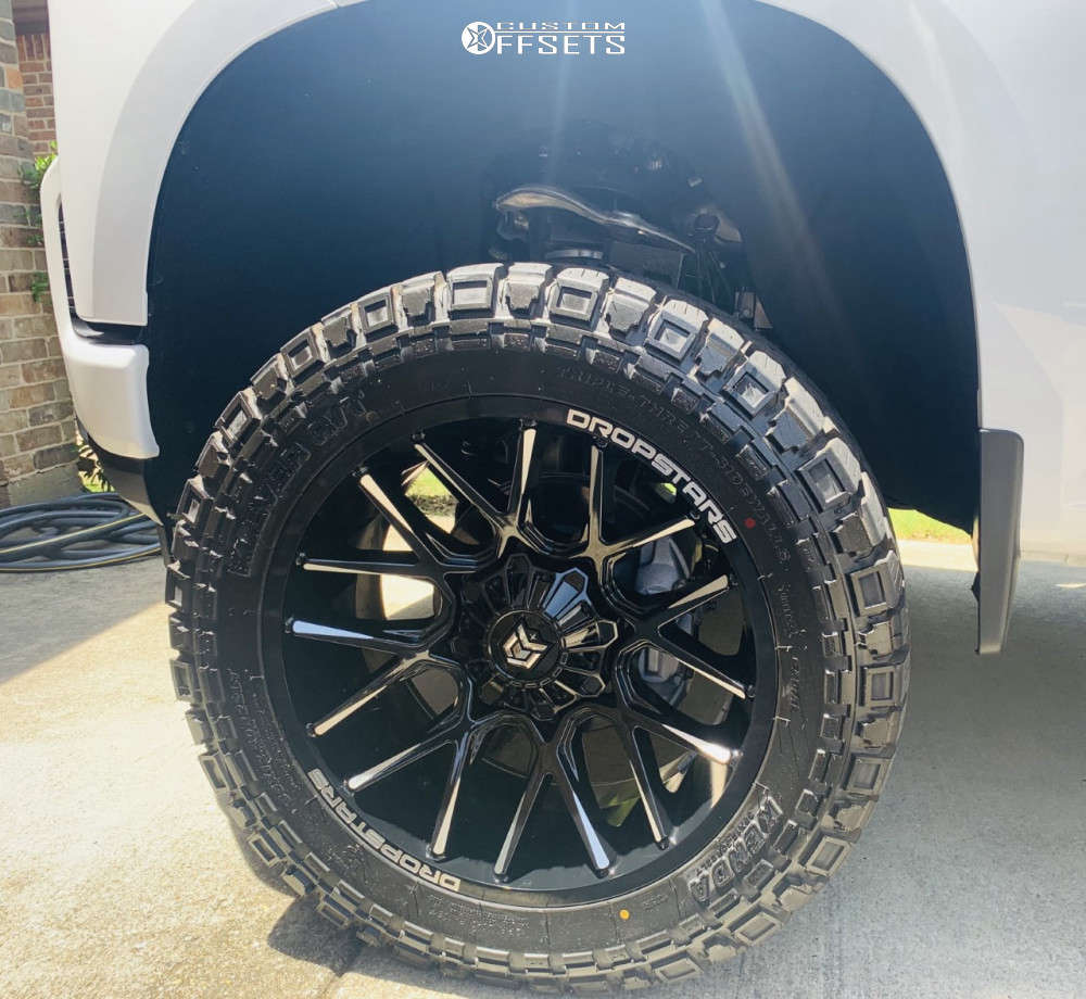 2019 Chevrolet Silverado 1500 with 22x10 -25 Dropstars 654bm and 35/12 ...