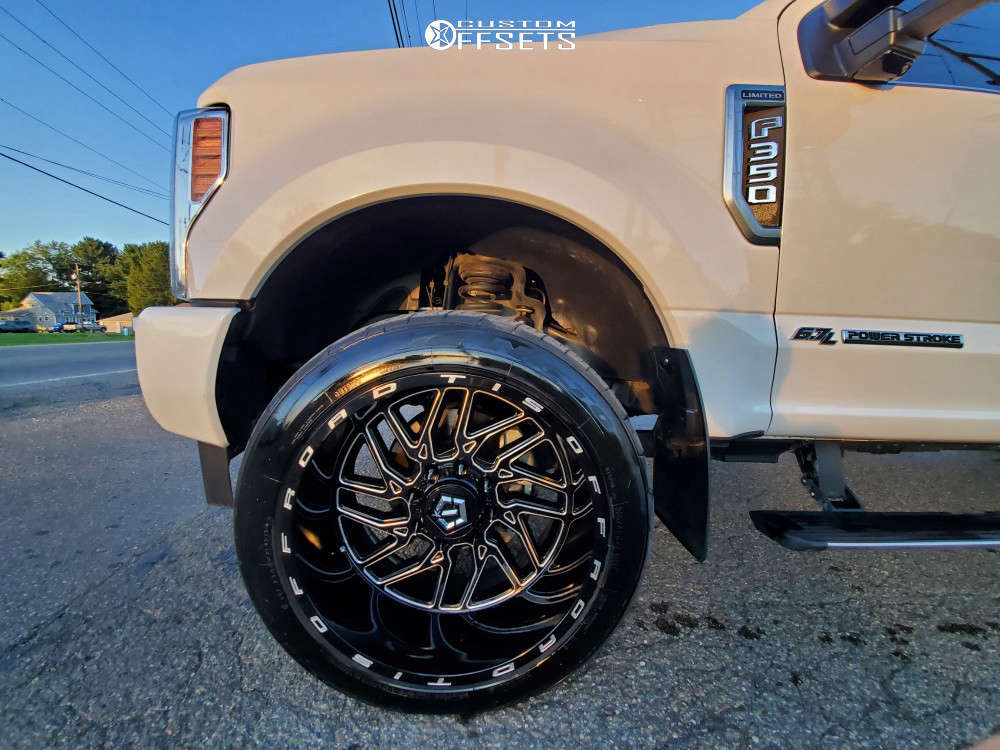 2018 Ford F-350 Super Duty with 22x12 -44 TIS 544BM and 305/50R22 Nitto ...