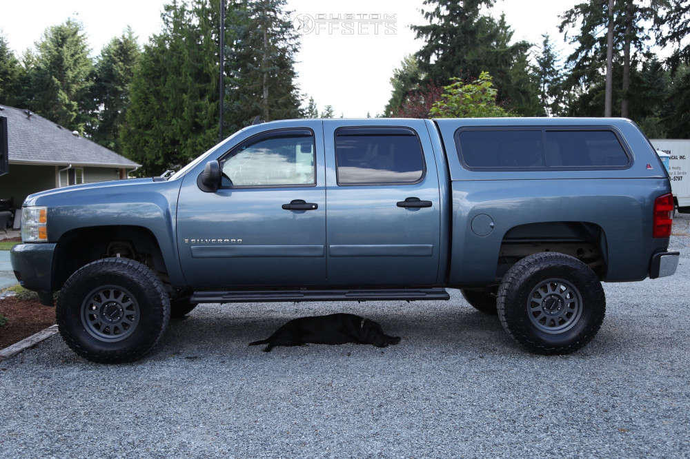 2008 Chevrolet Silverado 1500 with 17x8.5 0 Method Mr704 and 315/70R17 ...