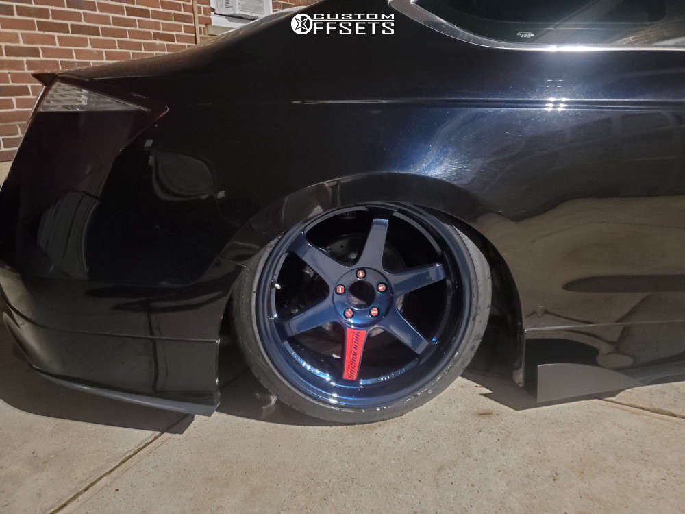 2008 Honda Accord with 19x9.5 22 Rays Engineering Te37 and 225/40R19 ...