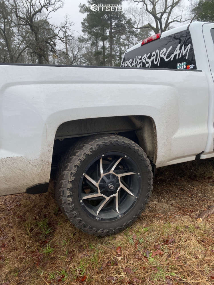 2018 Chevrolet Silverado 1500 with 20x12 -51 Vision Prowler and 33/12 ...