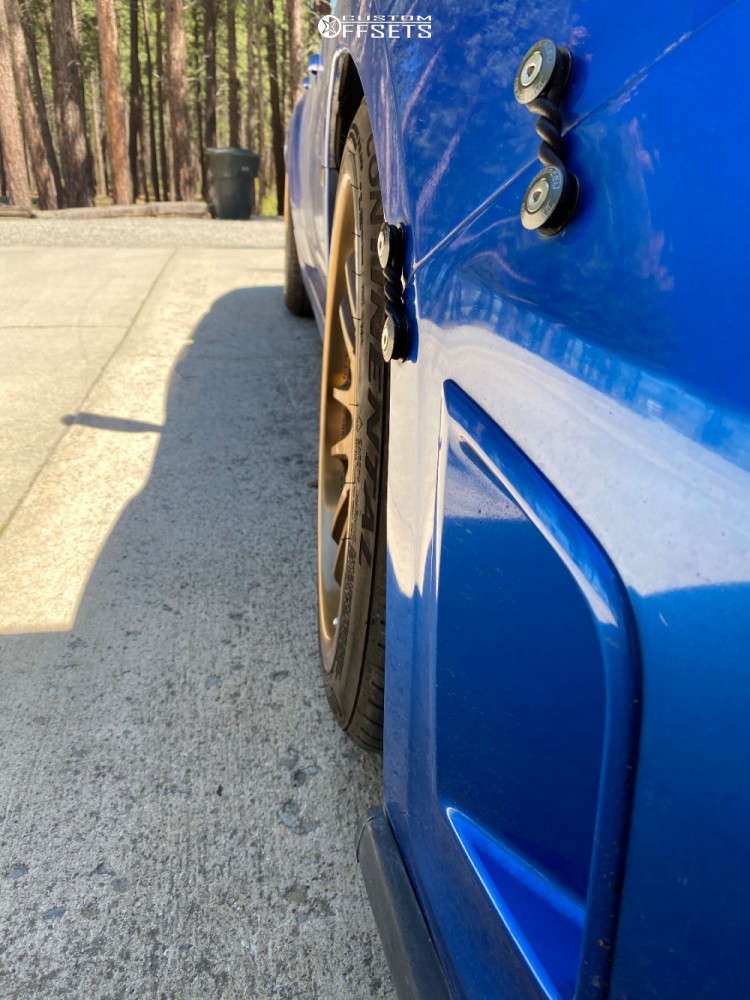 2011 Subaru WRX with 18x9 33 Cosmis Racing XT-206R and 235/40R18 Continental Extreme Contact ...