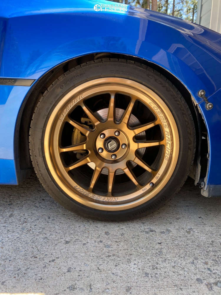 2011 Subaru WRX with 18x9 33 Cosmis Racing XT-206R and 235/40R18 Continental Extreme Contact ...