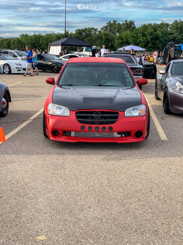 2000 Nissan Maxima with 18x9.5 15 Enkei RPF1 and 255/35R18 Nitto Nt05 ...