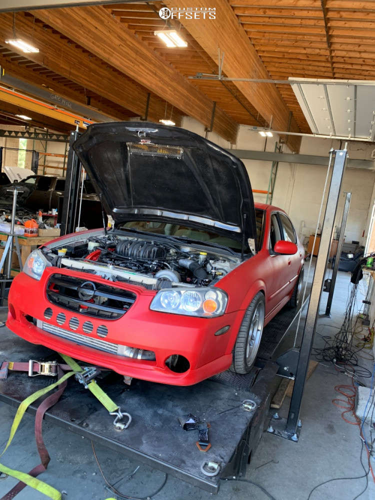 2000 Nissan Maxima with 18x9.5 15 Enkei RPF1 and 255/35R18 Nitto Nt05 ...