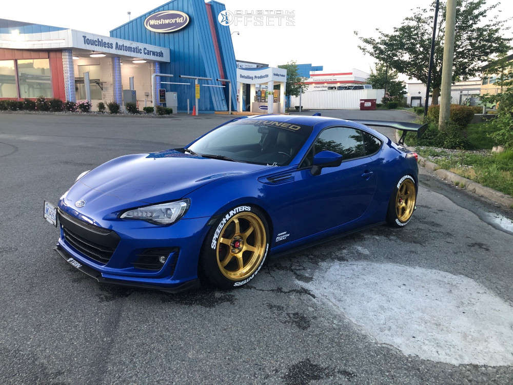 2017 Subaru BRZ with 18x9.5 30 Aodhan Ah08 and 225/45R18 Nokian Zline A ...