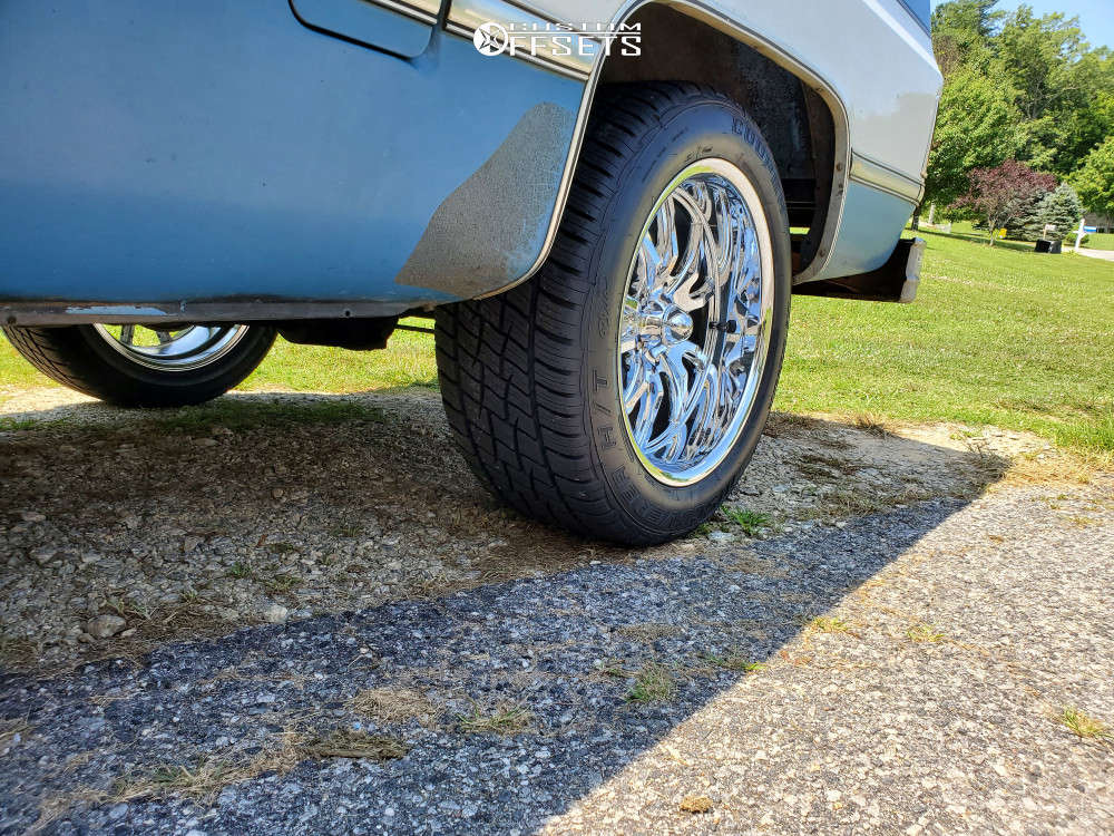 1986 Chevrolet C10 with 20x9 -12 Ridler Style 650 and 275/45R20 Cooper ...