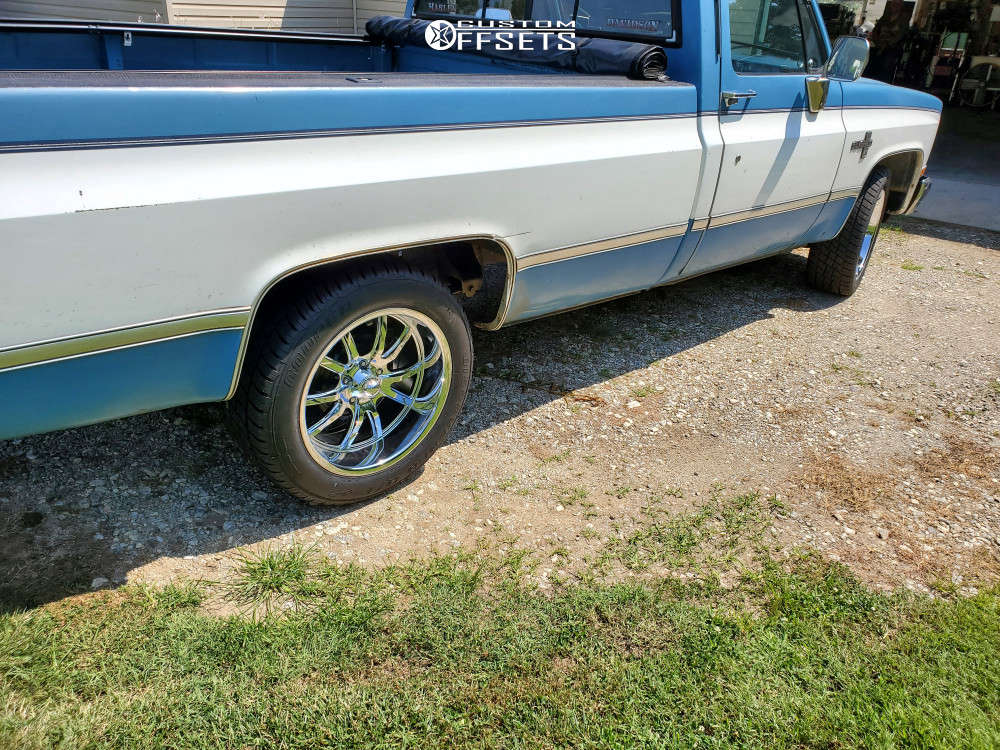 1986 Chevrolet C10 with 20x9 -12 Ridler Style 650 and 275/45R20 Cooper ...